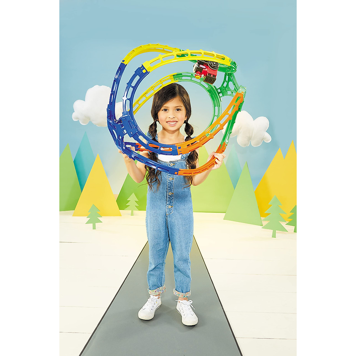 Little Tikes Tumble Train, Toy Train Set with Lights and Sound, Adjustable Train Tracks That Get Kids Moving- Gifts for Kids, Toys for Toddlers and Boys Girls Ages 3 4 5+ Year Old,Multi-Color