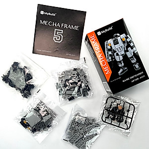 MyBuild Mecha Frame 5 Mech Suit Building Toys Gray Mech Building Bricks Base Defender MF05-A01