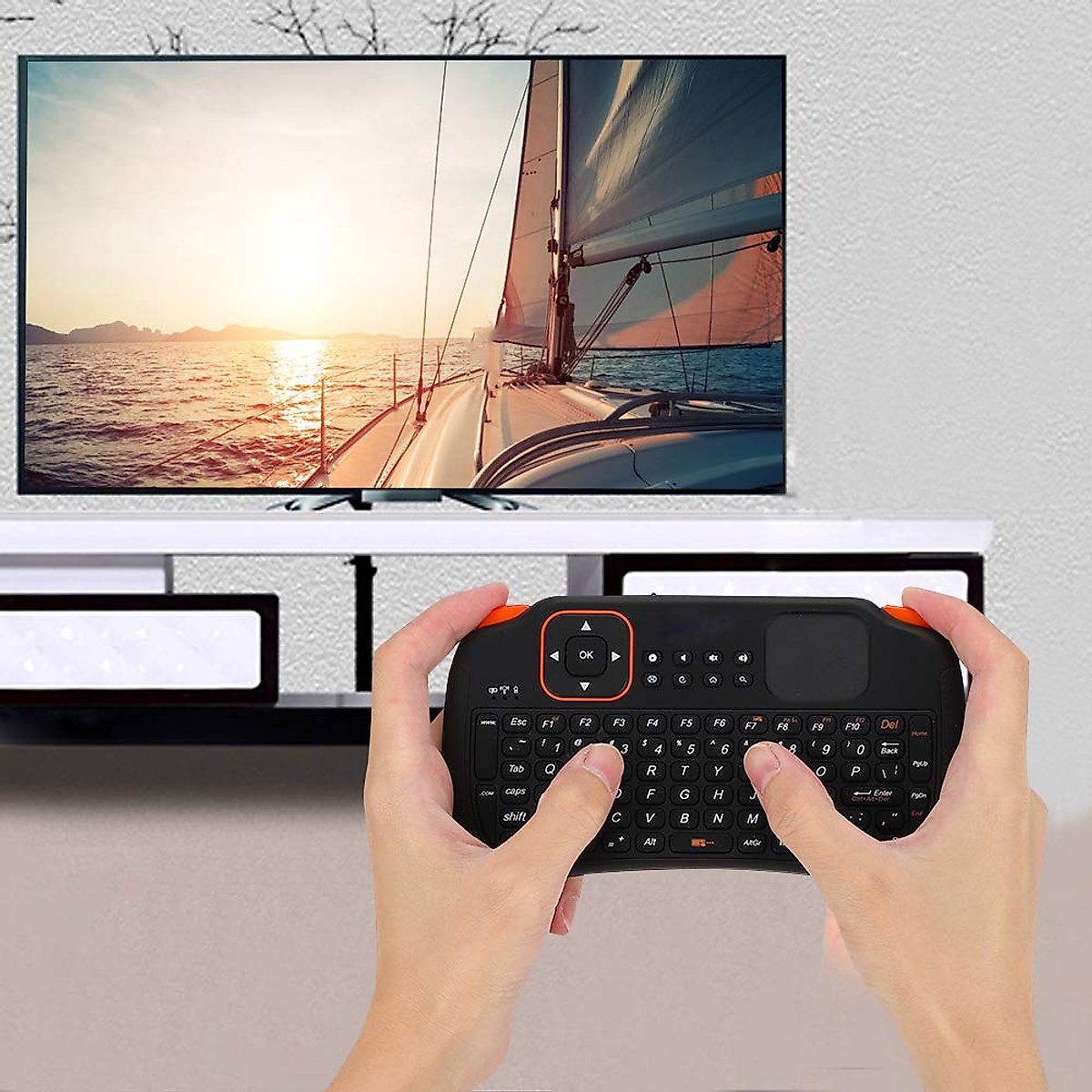 Zopsc Keypad for Android Remote Control 83-Key USB Mini Keyboard Handhold Keyboard with Touchpad