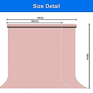 Joccun 8X10FT Light Pink Backdrop Background for Photography,Polyester Backdrop Curtain Background Screen for Photography,Photoshoot,Video Recording,Studio(8X10ft,Light Pink)