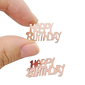 Honbay 4 Bags Glitter 50th Birthday Confetti Table Decorations Metallic Foil Number 50 Confetti 50th Happy Birthday Confetti for Birthday Anniversary Wedding Party (60g, 2Style)