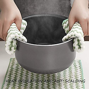 YOHOTA Kitchen Towels-Microfiber Cleaning Cloth,Pack of 9,Size:10" x 10",Dish Cloths for Washing Dishes,Dish Rags for Drying Dishes Kitchen Wash Clothes and Dish Towels.