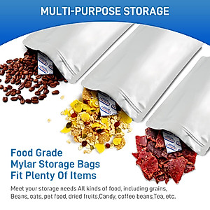 Resealable Foil Bags Mylar bags Storage Bags for Food Self-Sealing Storage Supplies (4.3 x 6.3 inches) (40)