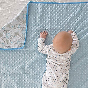 SwaddleDesigns Snuggle Blanket, Microfiber and Cotton Muslin, Sterling Little Lamb and Plush Dots