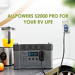 ALLPOWERS S2000 Pro Solar Generator with Panels Included, 2400W MPPT Portable Power Station with Foldable Solar Panel 200W, Solar Backup Power for Van House Outdoor Camping