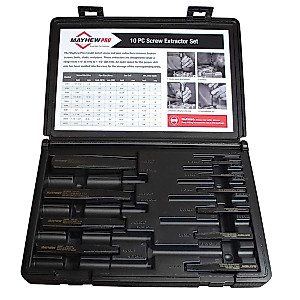 Mayhew Tools MAY-37345 Screw Extractor Set - 10 Piece
