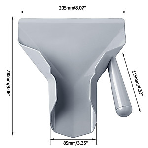 Bonsicoky Polycarbonate French Fry Popcorn Scoop, Quick Fill Tool for Food Bags & Boxes, Multipurpose Utility Scooper for Bagger French Fries, Snacks, Desserts, Ice, Dry Goods(Right Handle)