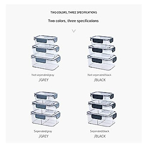 NA Crisper Set Refrigerator Special Food Frozen Sealed Storage Box Plastic Stackable bento Box Lunch Box with lid Suitable for Barbecue Outdoor Food Carrying