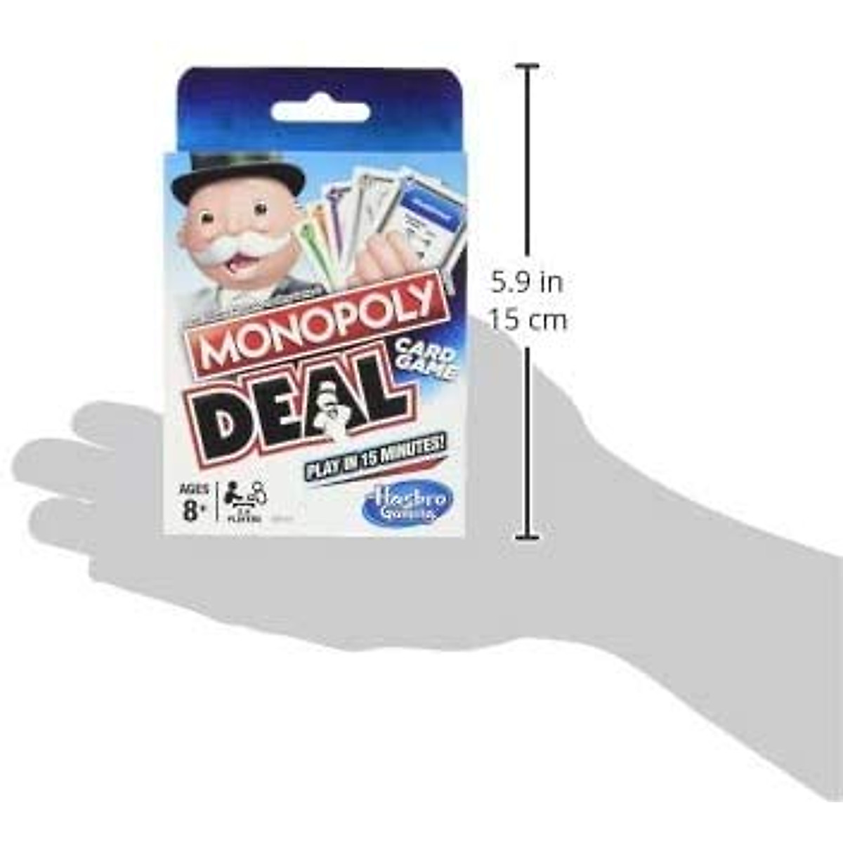 Monopoly Deal Classic Blue 2-Pack - Hasbro Card Game Deck - 110 Playing Cards