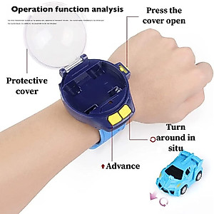 VYOFLA Snow Grass Watch Car, 2023 New RC Race Car Toy, 2.4GHZ Remote Control, Power Battle Watch Toys, 30 Meters Long Distance, USB Charging