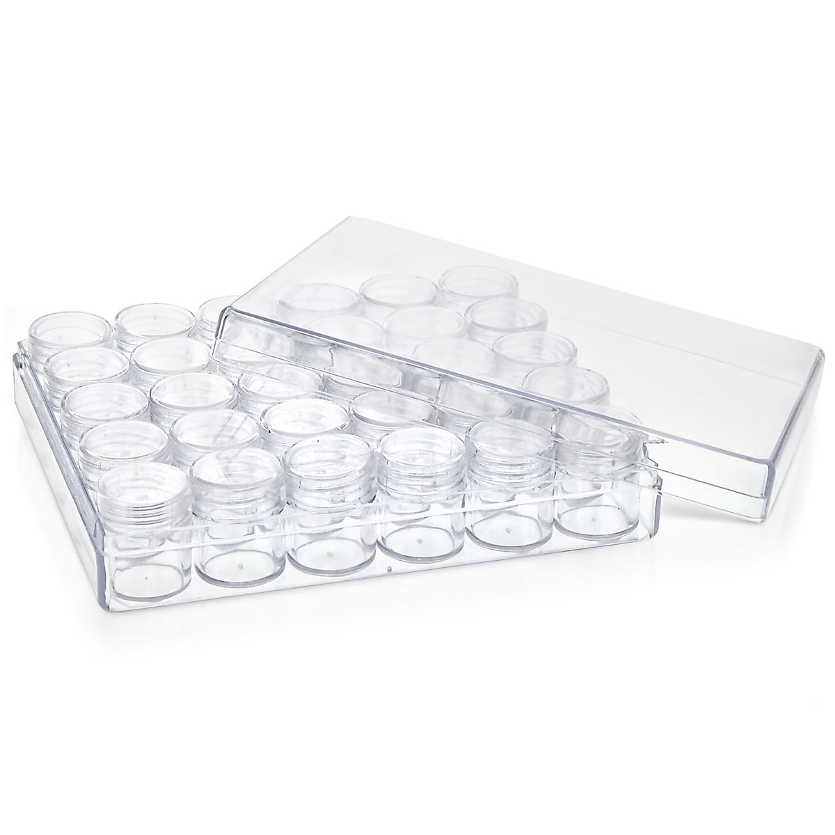 Clear Plastic Bead Storage Container with 30 Jars for Diamond Painting