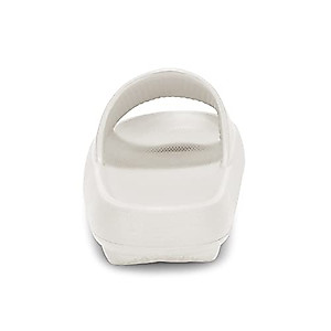 welltree Slides for Women Men Pillow Slippers Non-Slip Bathroom Shower Sandals Soft Thick Sole Indoor and Outdoor Slides,White,10.5-11 Women/9-9.5 Men
