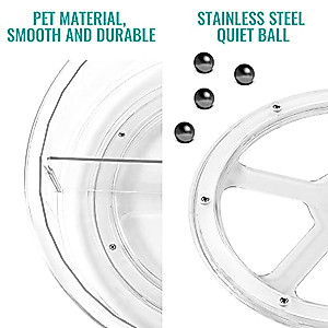 LITPRIN Lazy Susan Turntable Cabinet Organizer, Kitchen Pantry Organization and Storage with Dividers for Cabinet, Pantry, Fridge, Countertop, Kitchen, Vanity, 2 Pack（12"&9")