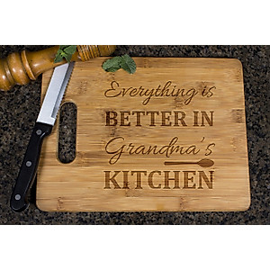 Krezy Case Wooden Cutting Board, Laser Engraved Board, Chopping board-Gift for Mom, Gift for Grandma,Cutting board for Grandma, Mothers day Gift,Grandma's kitchen