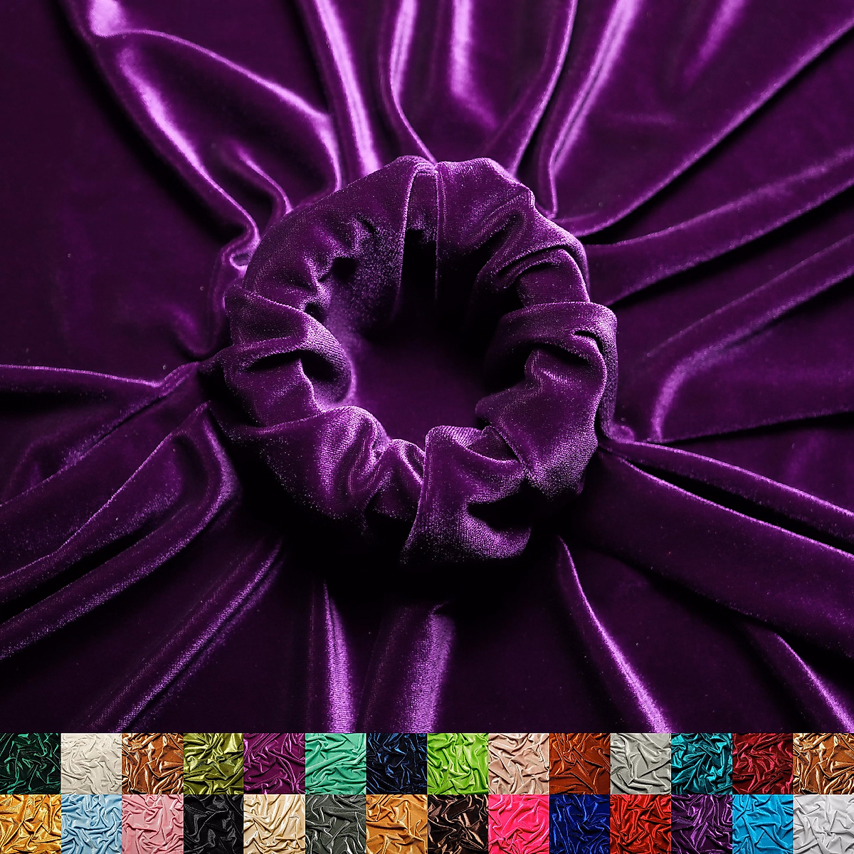 Ice Fabrics Stretch Velvet Fabric by The Yard - 60" Wide Soft Stretchy Fabric for Sewing Clothes, Apparel, Costume, Crafts - 90% Polyester 10% Spandex - Purple - 1 Yard