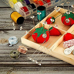 Bouquet Pins Corsages Pins Flower Diamond Pins Floral Rhinestones Pins Crystal Diamond Head Clear Straight Pins for Wedding Bridal Hair Accessories Jewelry Decoration Craft, 2 Inch (100 Pieces)