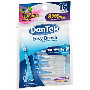DenTek Easy Brush Wide Interdental Cleaners 16 Count (Pack of 2)