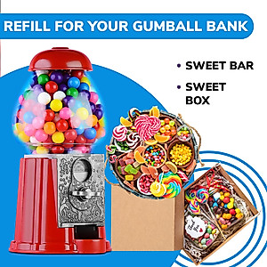 Gumballs for Gumball Machine - 0.5 Inch Mini Gumballs for Kids - Gumball Machine Refills - 1 LB Chewing Gum - Fruit Flavored Bubble Gum