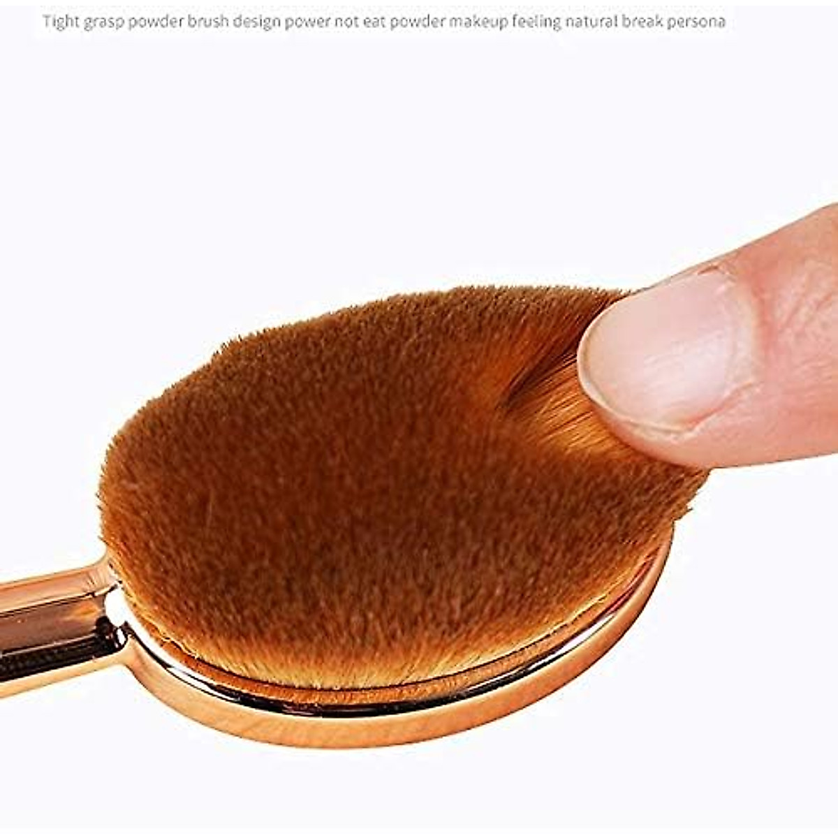 DNHCLL Oval Makeup Brush Set Upgraded Fast Flawless Application Toothbrush Foundation Concealer Blusher Liquid Cream Powder Cosmetic Blending Tools