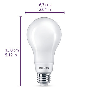 PHILIPS LED White Dial Flicker-Free Frosted Dimmable A21 Light Bulb - EyeComfort Technology - 1600 Lumen - 5 Shades of White - 12W=100W - E26 Base - Indoor - 2-Pack