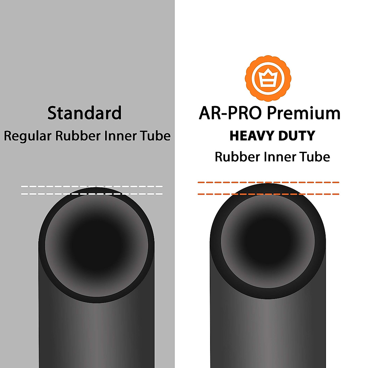 AR-PRO (2 PACK) 2.80/2.50-4 Inner Tube for Hand Trucks, Utility Cart, Lawn Mowers, Wheelbarrows, Dollys, Scooters, Replacement 2.80-4 2.50-4 Tire Inner Tube with TR87 Bent Valve Stem