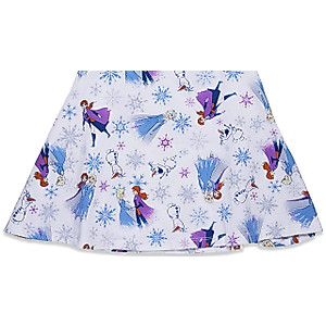 Disney Frozen Elsa Princess Anna Olaf Christmas Little Girls Skater Dress White/Purple 6X