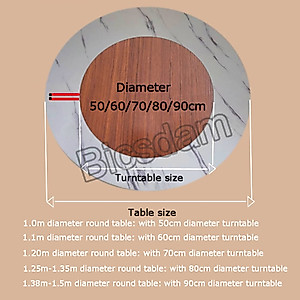 Round Turntable Dining Table Tray, 24in/28in/32in Wooden Lazy Susan Serving Tray, Wooden Swivel Serving Display, 360° Turntable Serving Plate, Swivel Furniture,Large Wooden Turntable Lazy