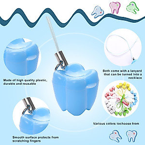 30 Pcs Lost Teeth Saver Necklace Baby Milk Tooth Storage Box Tooth Necklace for Lost Teeth Organizer Baby Teeth Saver Box Tooth Fairy Bag Toddler Teeth Case with Necklace Case