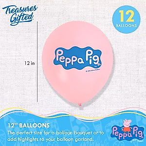 Treasures Gifted Officially Licensed Peppa Pig Birthday Party Supplies - Serves 16 Guests Ultimate Set Peppa Pig Party Supplies, Peppa Pig Decorations, Peppa Pig Backdrop, Peppa Pig Cake Topper & More