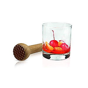 efo Wooden Muddler for Cocktails – Durable Wood Ice Crusher – Stylish Wooden Mojito Muddler Bar Tool – Handy Cocktail Muddler- Perfect Masher Kitchen Tool for Garlic Avocado Herbs and Fruits