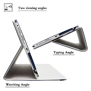 Bige for Latitude 7320 Detachable Case,PU Leather Folio 2-Folding Stand Cover for Dell Latitude 7000 7320 Detachable 13" 2-in-1 (2021) Tablet (Not fit Other Dell Laptop),Dark Blue