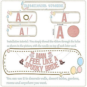 Man I Feel Like A Spooky Bride Banner Cowgirl Themed Halloween Bachelorette Party Decorations Rodeo Themed Bridal Shower Bachelorette Party Decor Supplies Rose Gold