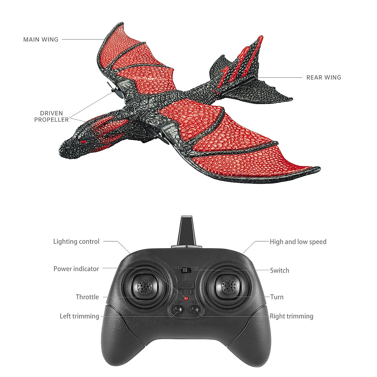 Eayaele RC Plane Fly Dragon, RC Airplane Remote Control Plane for Kids Beginner Boys Easy to Fly