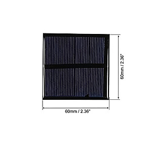 MECCANIXITY Mini Solar Panel Cell 2V 150mA 0.3W 60mm x 60mm for DIY Electric Power Project Pack of 5