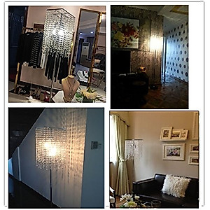 GDLMA Floor Lamp, Crystal Lava Lamp, Raindrop Standing Light for Bedroom, Living Room or Gift Silver