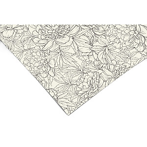 Contact Paper Vintage Floral Cream | Shelf Liner | Drawer Liner | Peel and Stick Paper 1198 12in x 72in (6ft)