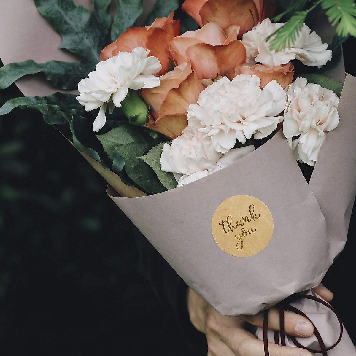 Walnutty 1000PCS Thank You Stickers, Thank You for Supporting My Small Business Stickers, 1 inch Round Holographic Thank You Gifts Sticker, Small Thank You Labels for Business, 500PCS Each Roll