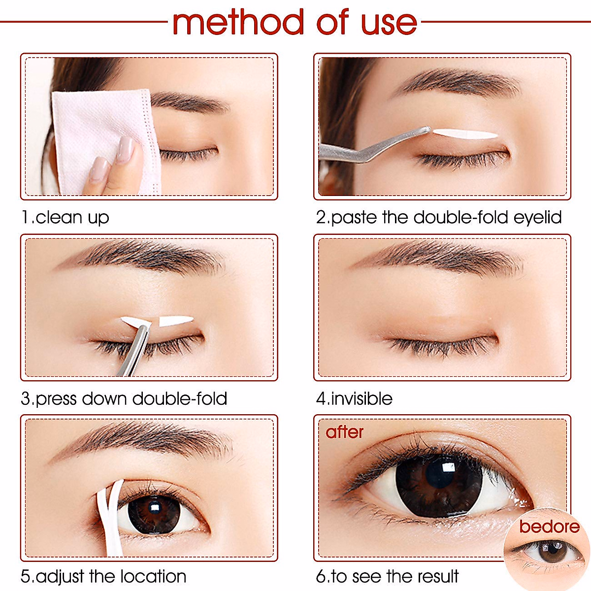 3 Packs Ultra Invisible Two-Sided Sticky Double Eyelid Tapes Stickers, Medical-use Adhesive Fiber, Instant Eyelid Lift Without Surgery Perfect for Heavy Saggy, Hooded, Droopy, Uneven, Mono-eyelids