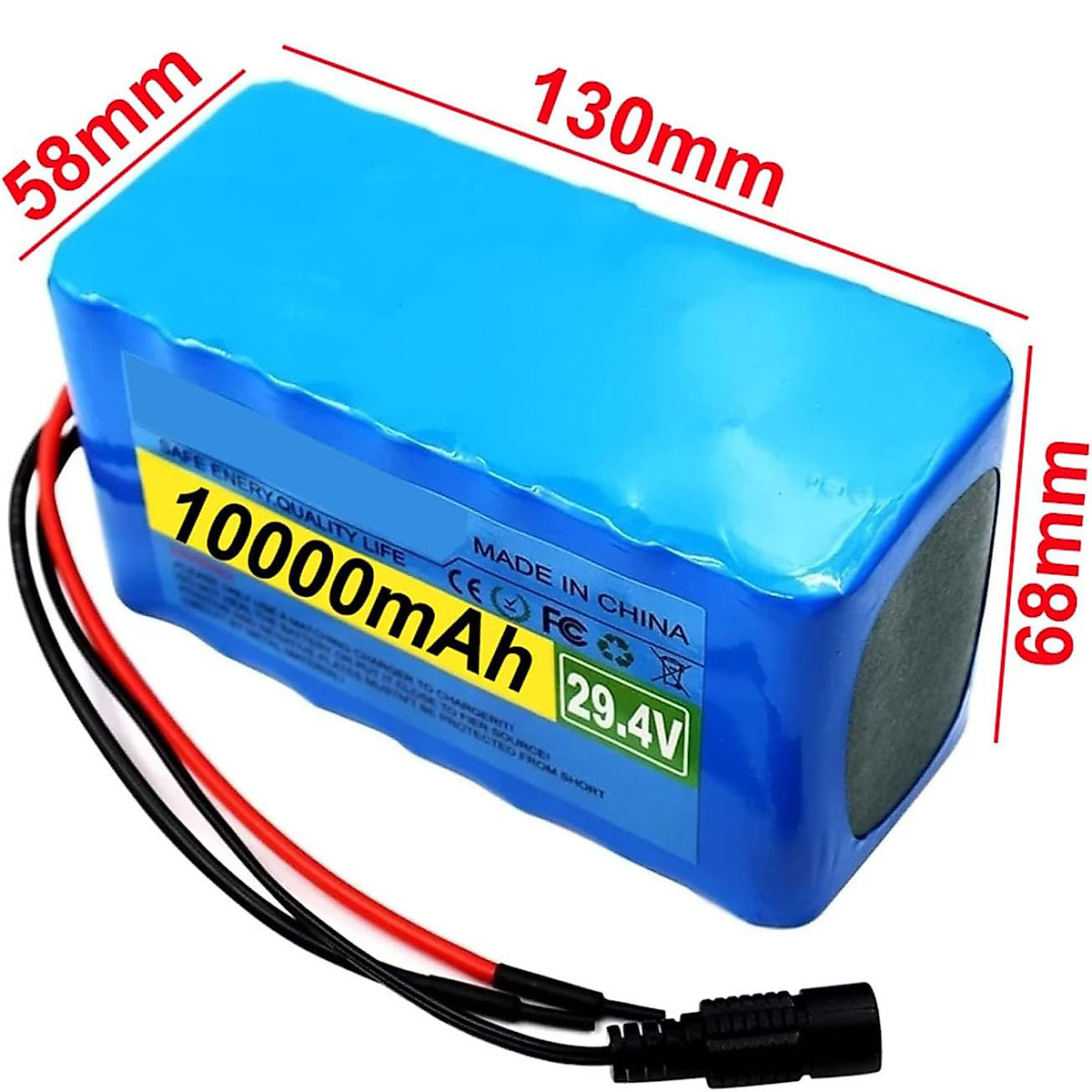 BaYte 24V 10Ah 7S3P E-Bike Lithium-ion Battery Pack 18650 for Electric Bicycle Moped Balancing Scooter with 29.4V 2A Charger,T Plug