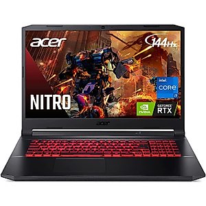 Acer 2022 Newest Nitro 5 Gaming Laptop, 15.6" FHD 144Hz IPS-Display, Intel Core i7-11800H, NVIDIA GeForce RTX 3050 Ti, 8GB DDR4, 1TB SSD, Backlit KB, Killer Wi-Fi 6, Windows 11, Black