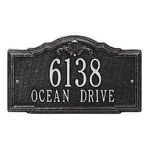 Whitehall™ Personalized Cast Metal Address plaque -THE GATEWOOD Plaque. Made in the USA. BEWARE OF IMPORT IMITATIONS. Display your address and street name.