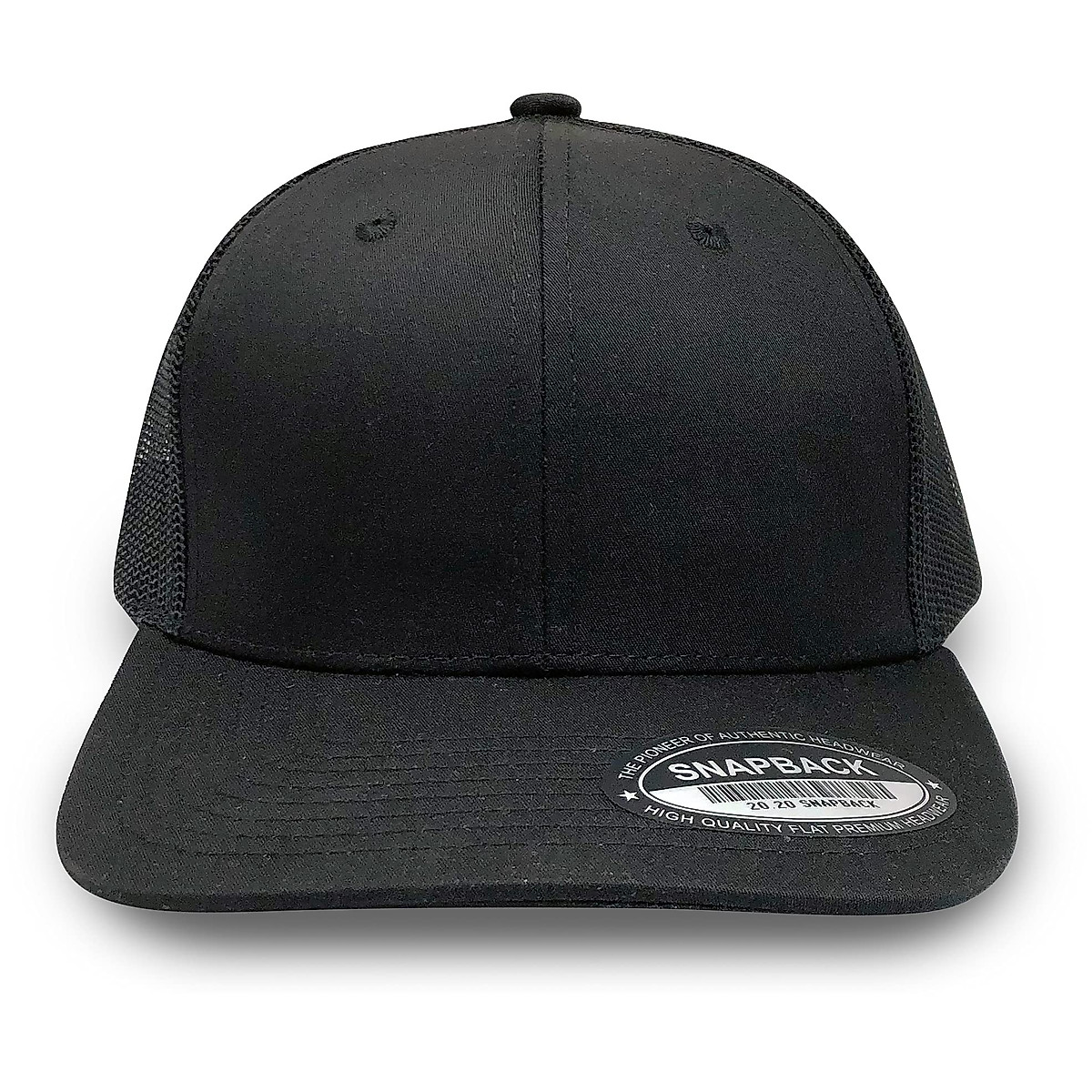 L2K Classics Plain Trucker Mesh Cap Baseball Cap - Mens Hats Trucker Hats for Men Black