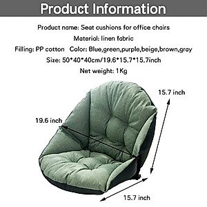 RUNLAIKEJI One-Piece Office Chair Cushion,Thickened and Soft Chair Cushion,Non Slip seat Cushion,Desk Chair Cushion with tie,Office Chair Cushions for Back,Suitable for Home and Office use