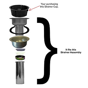 Marble Products Shampoo Bowl Strainer Cup 3-1/2" Dia.