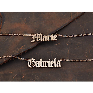 HUAN XUN Custom Initial Jewelry Personalized Name Necklace for Women Cobi