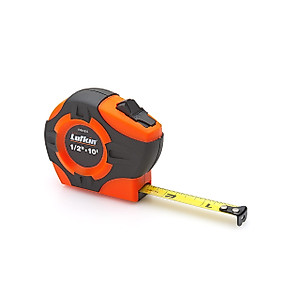 Lufkin 13mm x 3m P1000 Series Hi-Viz Orange Yellow Clad A9 Blade Power Return Tape Measure - PHV1023CMN , Black