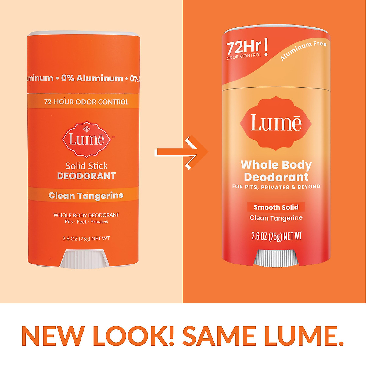 Lume Smooth Solid Stick - 2.6 Ounce (Clean Tangerine)