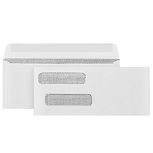 500 #8 Gummed Double Window Security Check Envelopes - Designed for QuickBooks Checks - Computer Printed Checks - Gummed Flap - 3 5/8 X 8 11/16