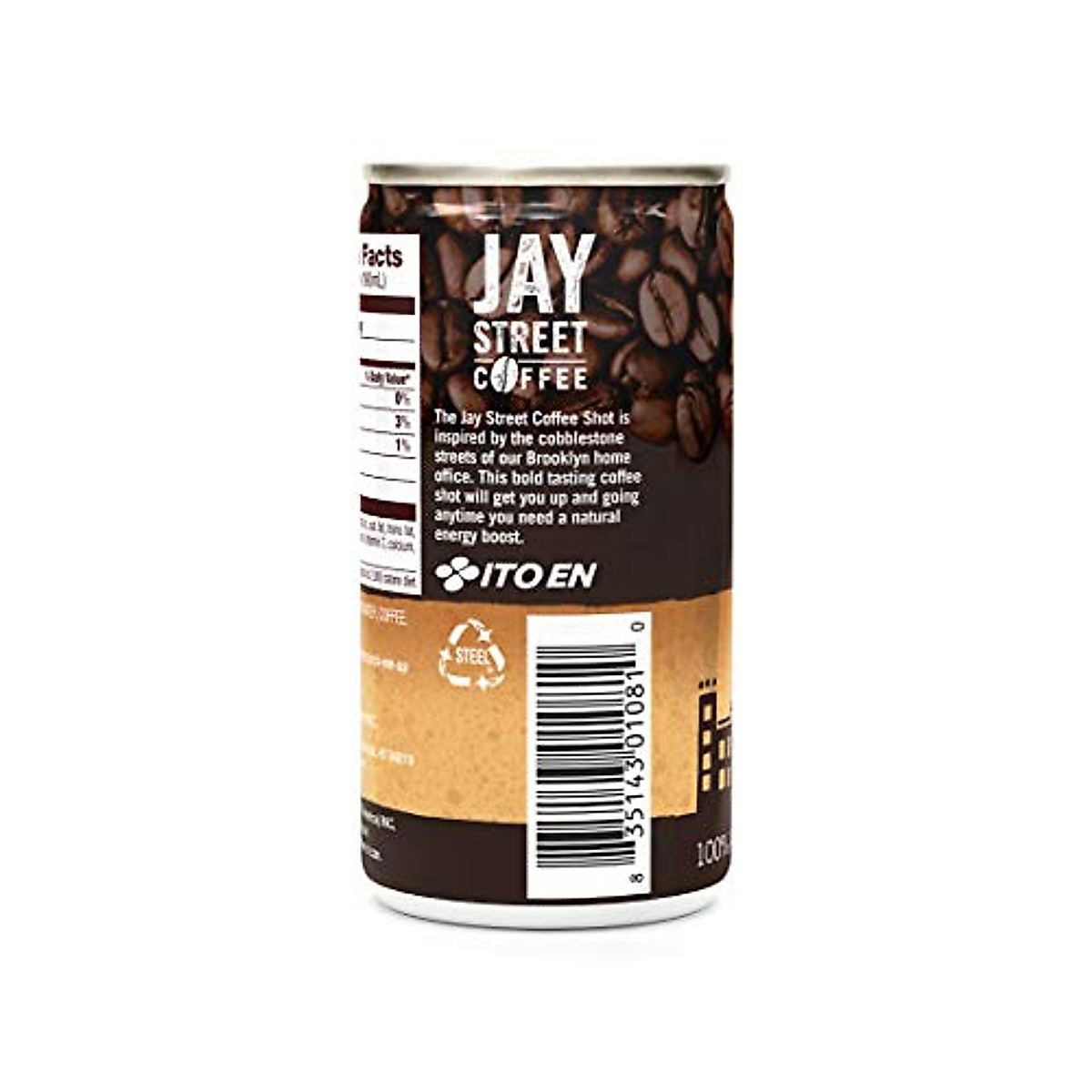 Jay Street Coffee, Coffee Shot, Unsweetened Black, 6.4 Ounce (Pack of 20)