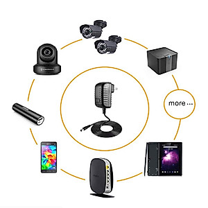 Universal AC Adapter 24V 1A Power Supply AC110V to DC24V Power Driver 5.5x2.1mm with 8 DC Plugs DC24V 100mA 500mA1000mA Charger Transformer 24V AC-DC Adapter